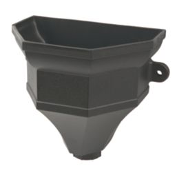 FloPlast Cast Iron Effect Ogee Hopper 65-68mm Black - Screwfix