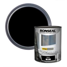 Ronseal 750ml Black Satin Self Priming uPVC Paint - Screwfix