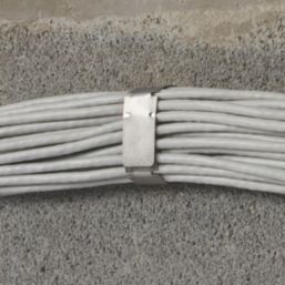 D-Line Safe-D50 U Clip Fire Rated Steel Cable Clips 50mm 50 Pack - Screwfix