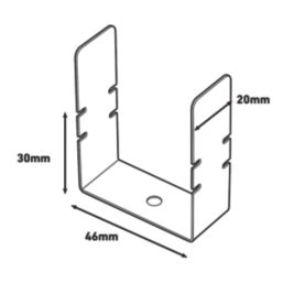 D-Line Safe-D50 U Clip Fire Rated Steel Cable Clips 50mm 50 Pack - Screwfix