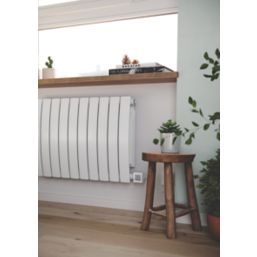 Terma Camber Wall-Mounted Smart Designer Radiator White 1000W - Screwfix