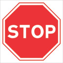 "Stop" Sign 450mm x 450mm - Screwfix
