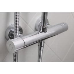 Bristan Carre Rear-Fed Exposed Chrome Thermostatic Mixer Shower - Screwfix