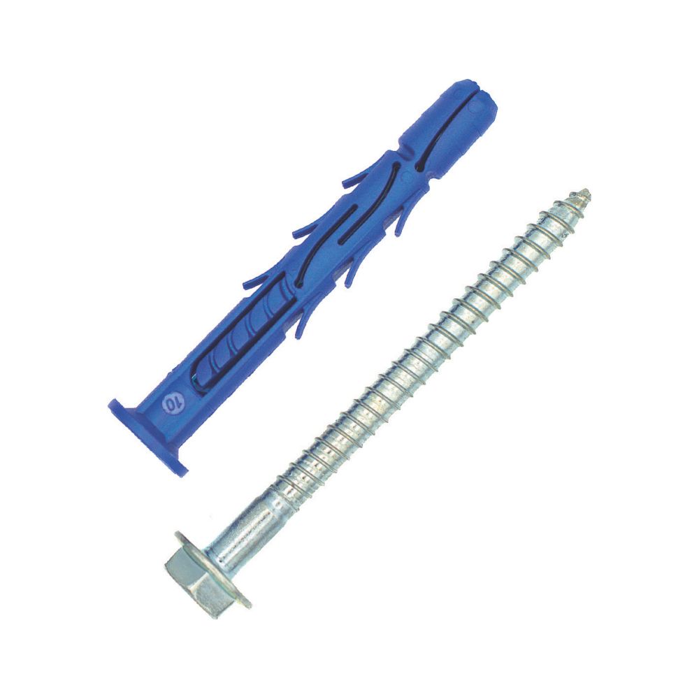 Rawlplug R-FF1A4 TX Frame Fixings with Hex Head Screws 10mm x 80mm 50 ...