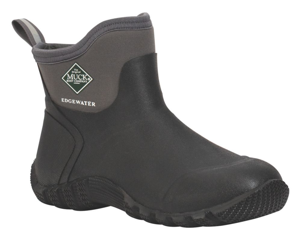 Muck Boots Edgewater Classic 6” Ankle Size 4 Black Non Safety Wellies ...