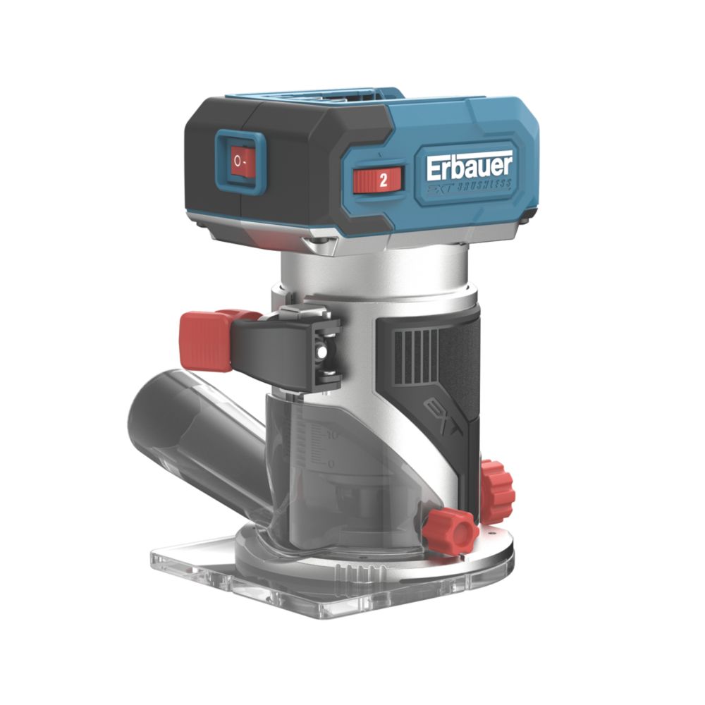 Erbauer ERI1111ROU 18V Li-Ion EXT 1/4" Brushless Cordless Palm Router ...