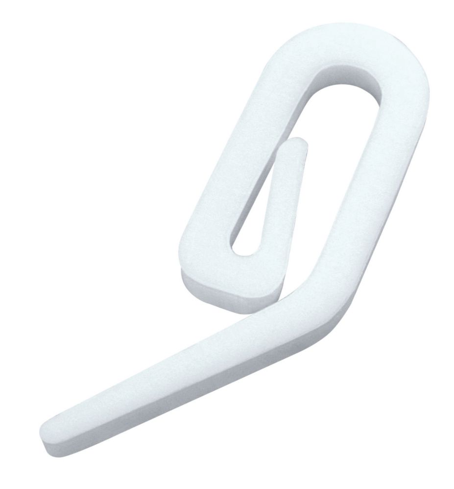 Renaissance Plastic Curtain Hooks White 100 Pack - Screwfix