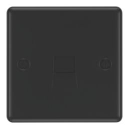 LAP 1-Gang Master Telephone Socket Matt Black with Colour-Matched ...
