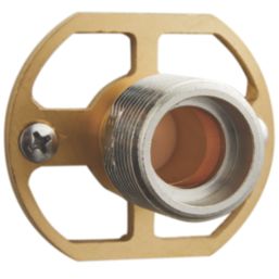 Highlife Bathrooms Round Shower Brackets Brushed Brass - Screwfix