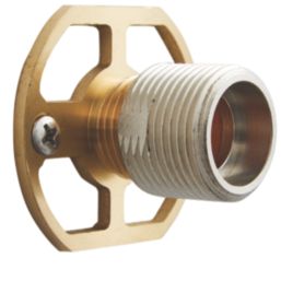 Highlife Bathrooms Round Shower Brackets Brushed Brass - Screwfix