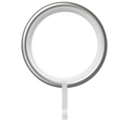 Rothley Silver Steel Curtain Rings 28mm 10 Pack - Screwfix