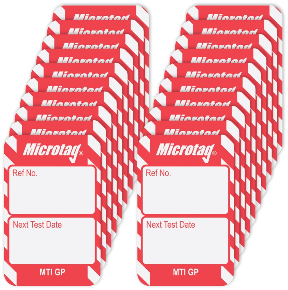 Scafftag Microtag Inserts (Red) 20 Pack - Screwfix