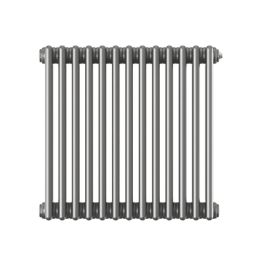 Acova 600mm x 628mm 3540BTU Silver Horizontal 4 Column Radiator - Screwfix