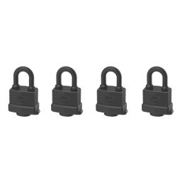 Smith & Locke Laminated Steel Keyed Alike Closed Shackle Padlocks 50mm ...