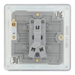 LAP 20A 16AX 1-Gang 2-Way Toggle Switch Brushed Stainless Steel - Screwfix