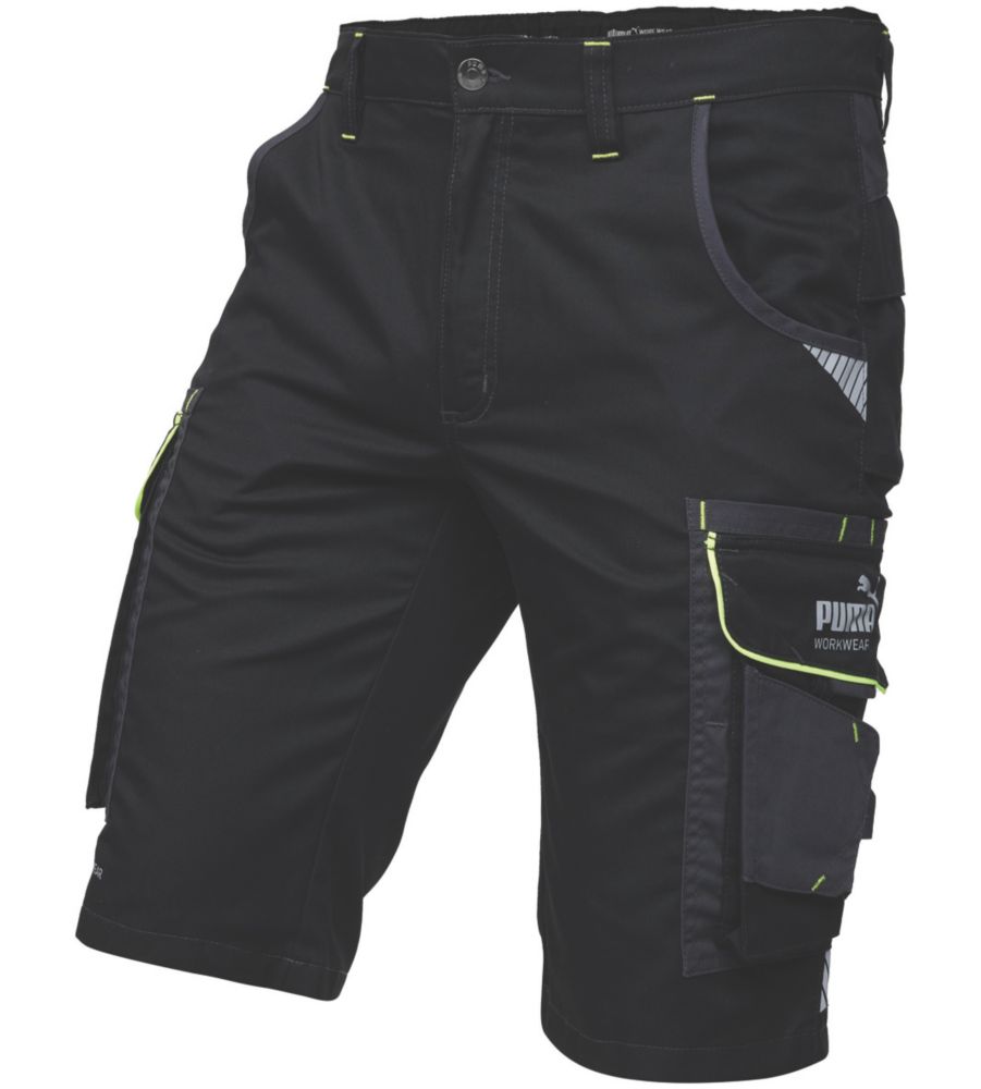 Puma Precision X Work Shorts Black 30" W - Screwfix