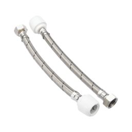 Hep2O Push-Fit Flexible Tap Connectors 22mm x 3/4" x 300mm 2 Pack ...