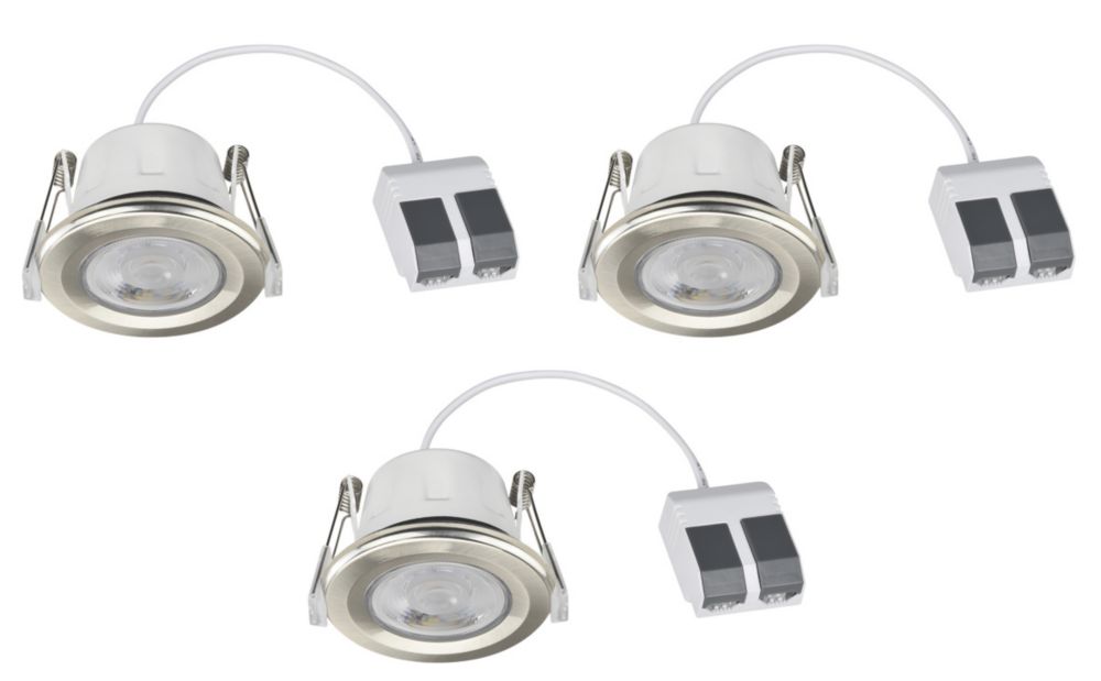 LAP Myko Fixed Fire Rated LED Smart Downlights Brushed Chrome 4.7W ...