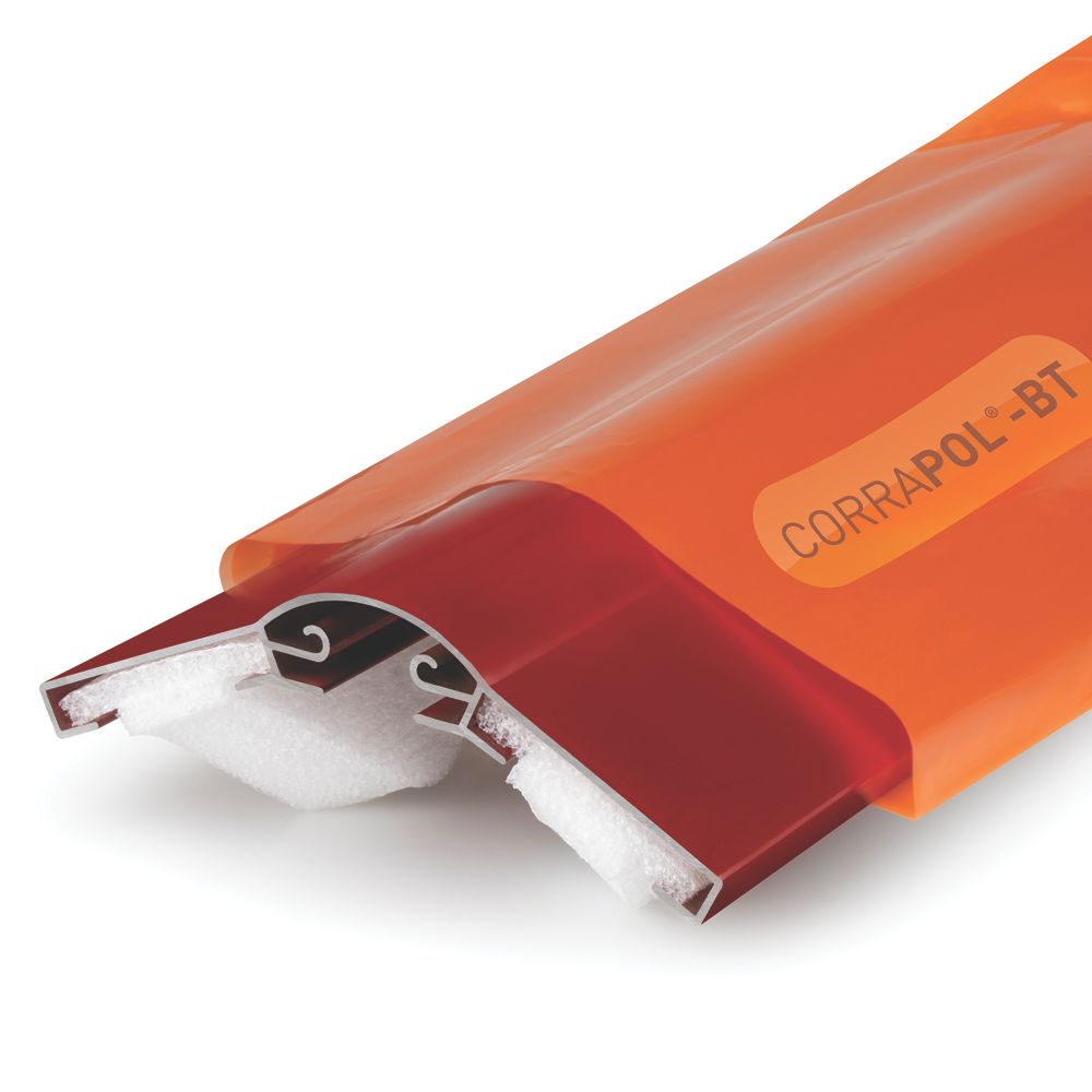 Corrapol-BT Red 3mm Super Ridge Bar 2000mm x 148mm - Screwfix