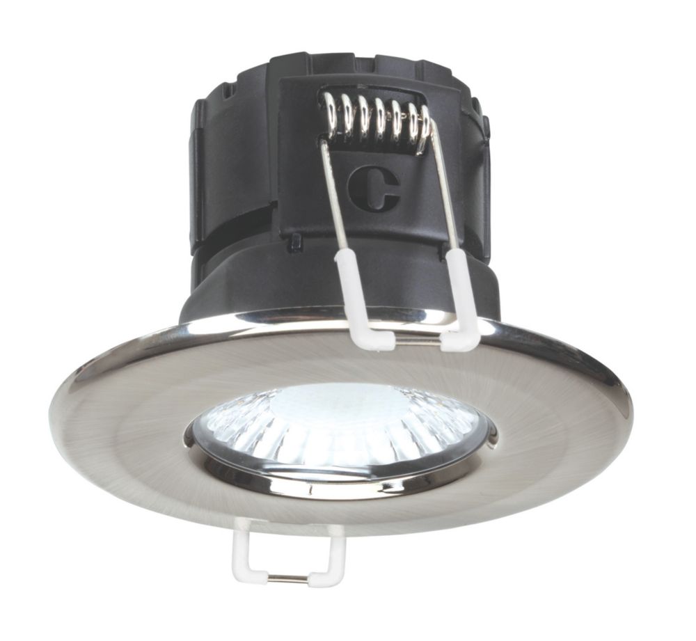 Collingwood H2 Lite CSP Fixed Fire Rated LED Downlight Brushed Steel 4. ...