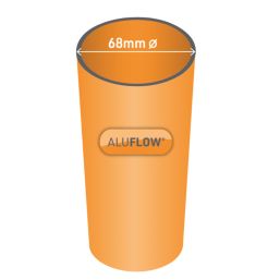 Aluflow Round Aluminium Downpipe Black 68mm x 4m - Screwfix