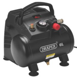 Draper 2115 6Ltr Brushless Electric Oil-Free Air Compressor 240V - Screwfix