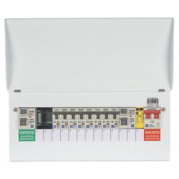 Lewden Pro 17-Module 10-Way Populated High Integrity Dual RCD Consumer ...