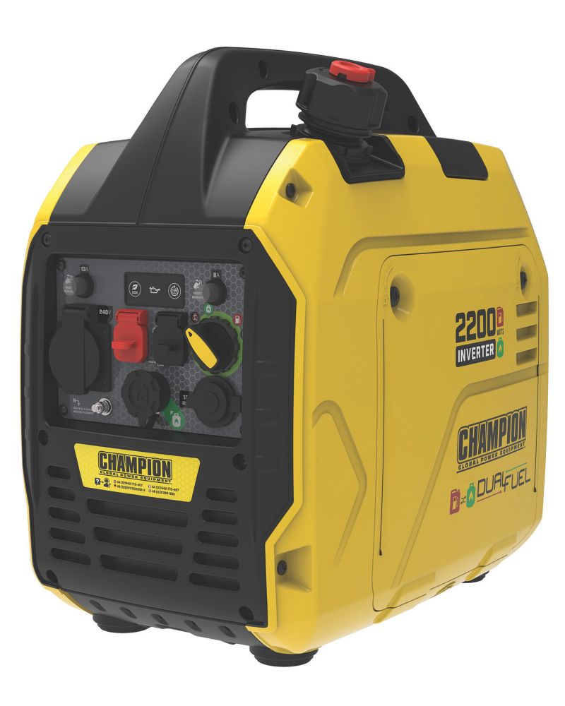 Champion 92001i-DF 2200W Dual-Fuel Inverter Generator 240V - Screwfix