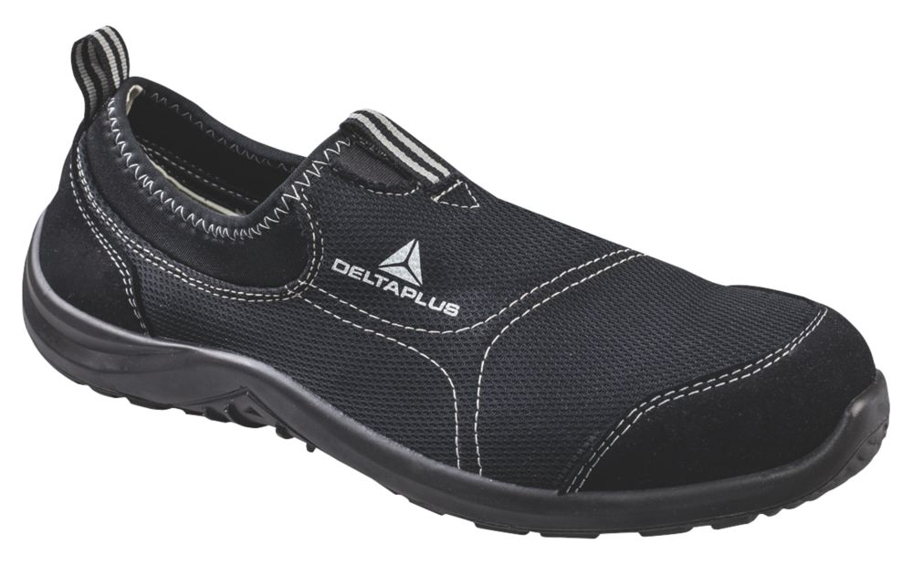 Delta Plus Miami Size 7 Black Slip-On Steel Toe Cap Safety Trainers ...
