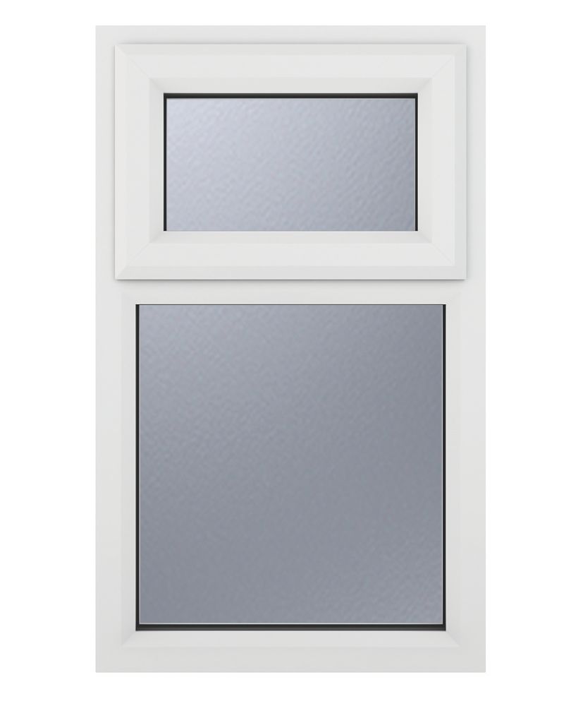 Crystal Top Opening Obscure Triple-Glazed Casement White uPVC Window ...