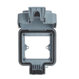 Contactum IP55 1-Gang Weatherproof Outdoor Front Cover - Screwfix