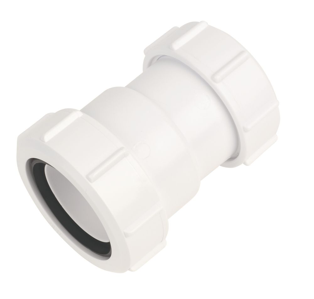 McAlpine ST28M Straight Connector White 32mm x 40mm | Compression Waste ...