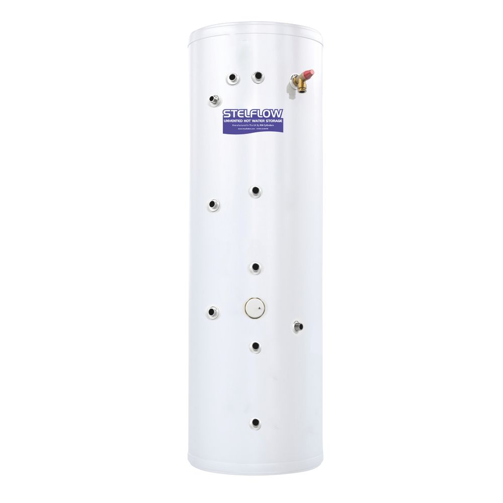 RM Cylinders Stelflow Indirect Unvented Twin Coil Hot Water Cylinder ...