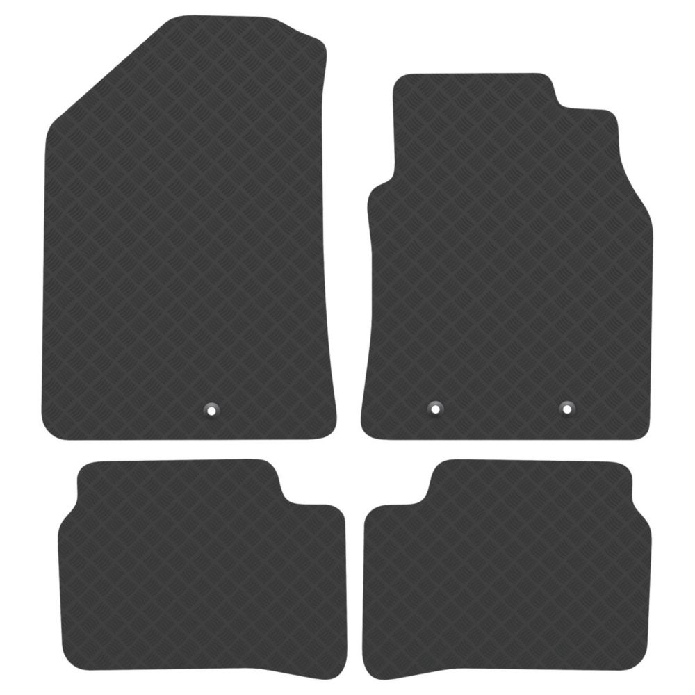 Car Mat Co. Hyundai I10 2014 - 2020 Rubber Car Mats 4 Piece Set - Screwfix