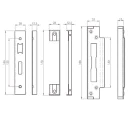 Smith & Locke Rebate Set 13mm Satin Stainless Steel - Screwfix