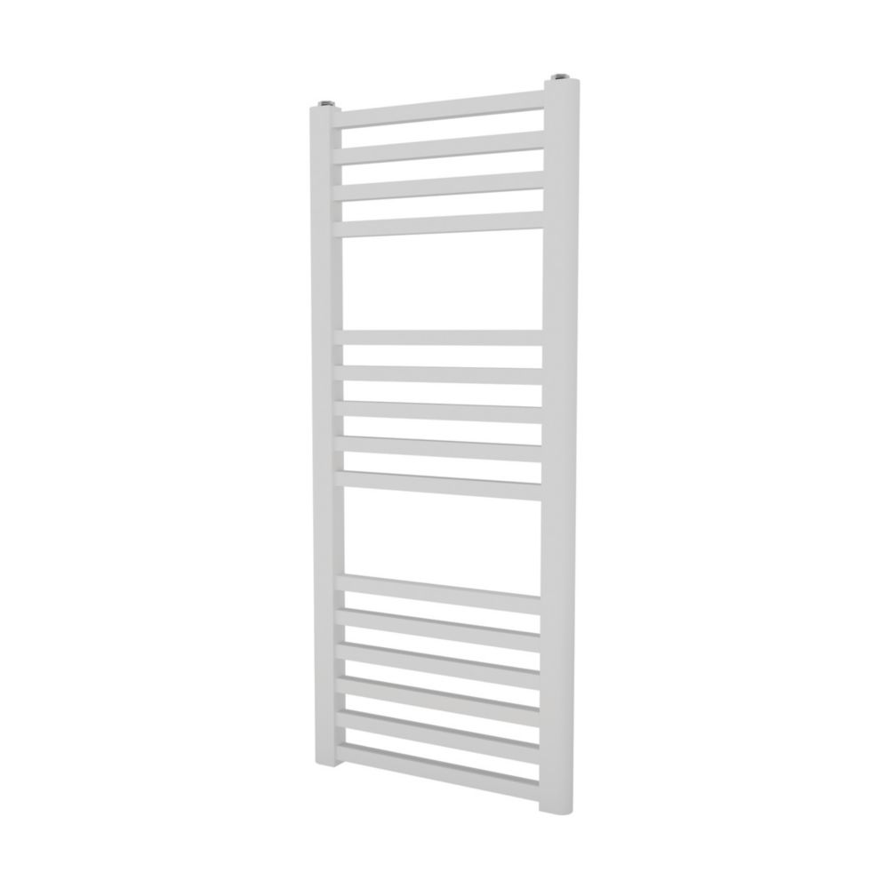 Ximax 922mm x 400mm 1014BTU White Flat Designer Towel Radiator - Screwfix