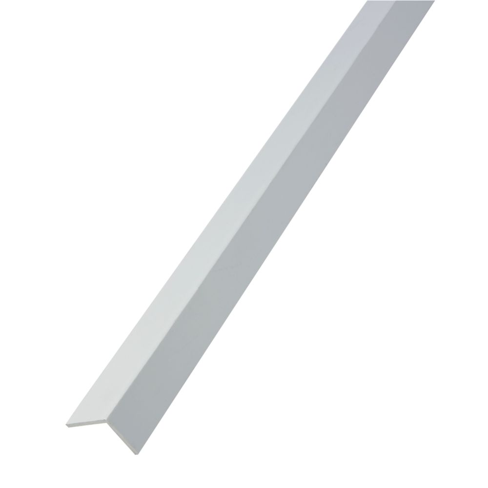 Rothley White Plastic Angle 1m x 20mm x 25mm - Screwfix