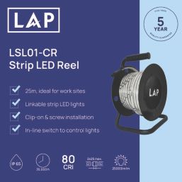 LAP 25m LED Strip Light 188W 25,000lm - Screwfix