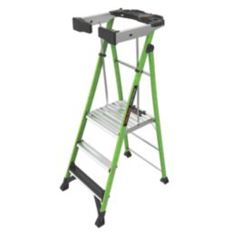 Little Giant Fibreglass 1.73m 3 Step Platform Step Ladder - Screwfix