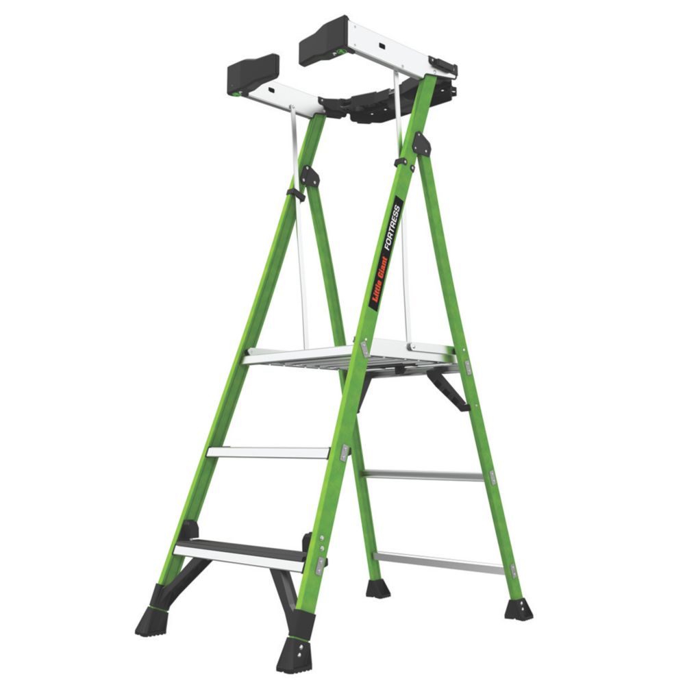 Little Giant Fibreglass 1.73m 3 Step Platform Step Ladder - Screwfix