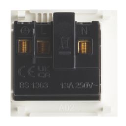 Contactum Grid 13A Unswitched Modular Socket White - Screwfix