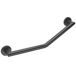 Croydex Angled Household Grab Bar Black 600mm - Screwfix