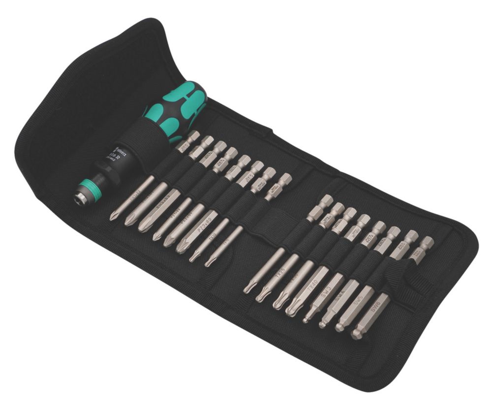 Wera Kraftform Kompakt 60 KK Interchangeable Screwdriver Set 17 Pieces - Screwfix