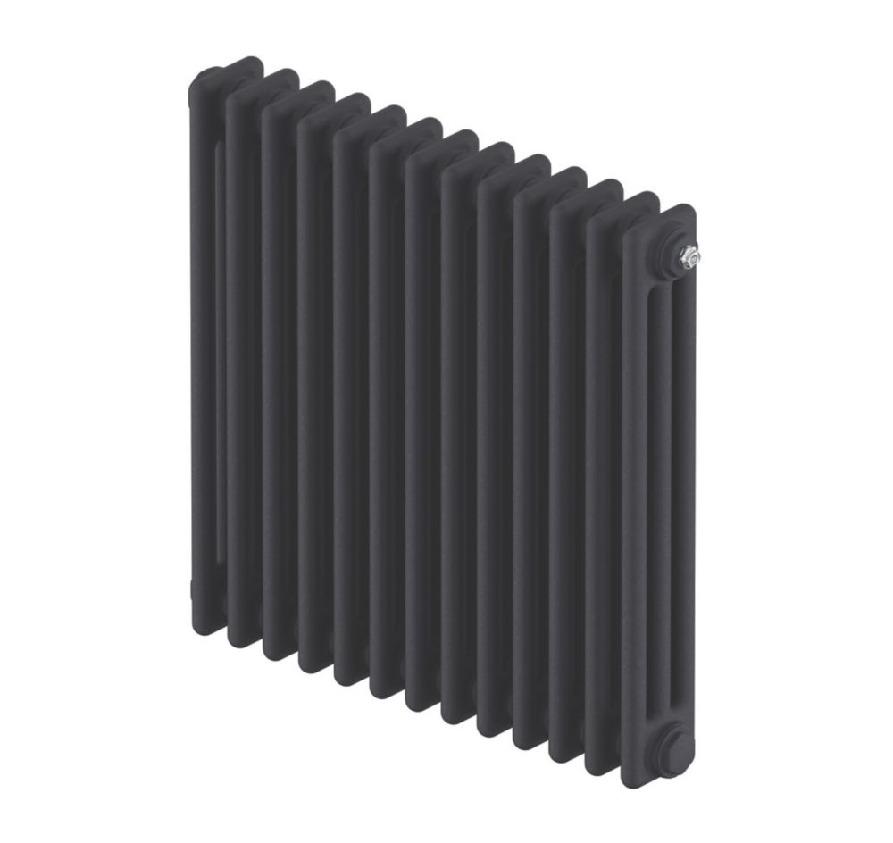 Acova 600mm x 628mm 2701BTU Blue Night Horizontal 3 Column Radiator ...