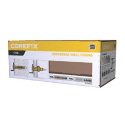Corefix One Medium Duty Universal Wall Plugs 6mm x 36mm 100 Pack - Screwfix