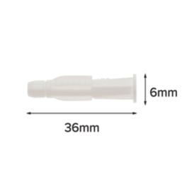 Corefix One Medium Duty Universal Wall Plugs 6mm x 36mm 100 Pack - Screwfix