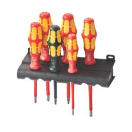 Wera Kraftform Plus 160 i/168 i/6 Rack Mixed VDE Screwdriver Set 6 Pieces - Screwfix