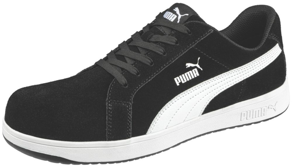 Puma Iconic Size 11 Black Safety Trainers - Screwfix