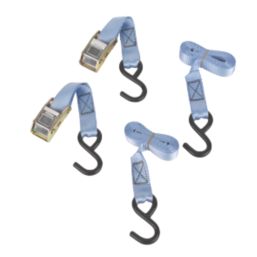 Cambuckle Tie-Down Straps 1.8m x 25mm 2 Pack - Screwfix