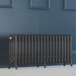 Arroll Edwardian 450mm x 1142mm 3557BTU Anthracite Horizontal Designer ...